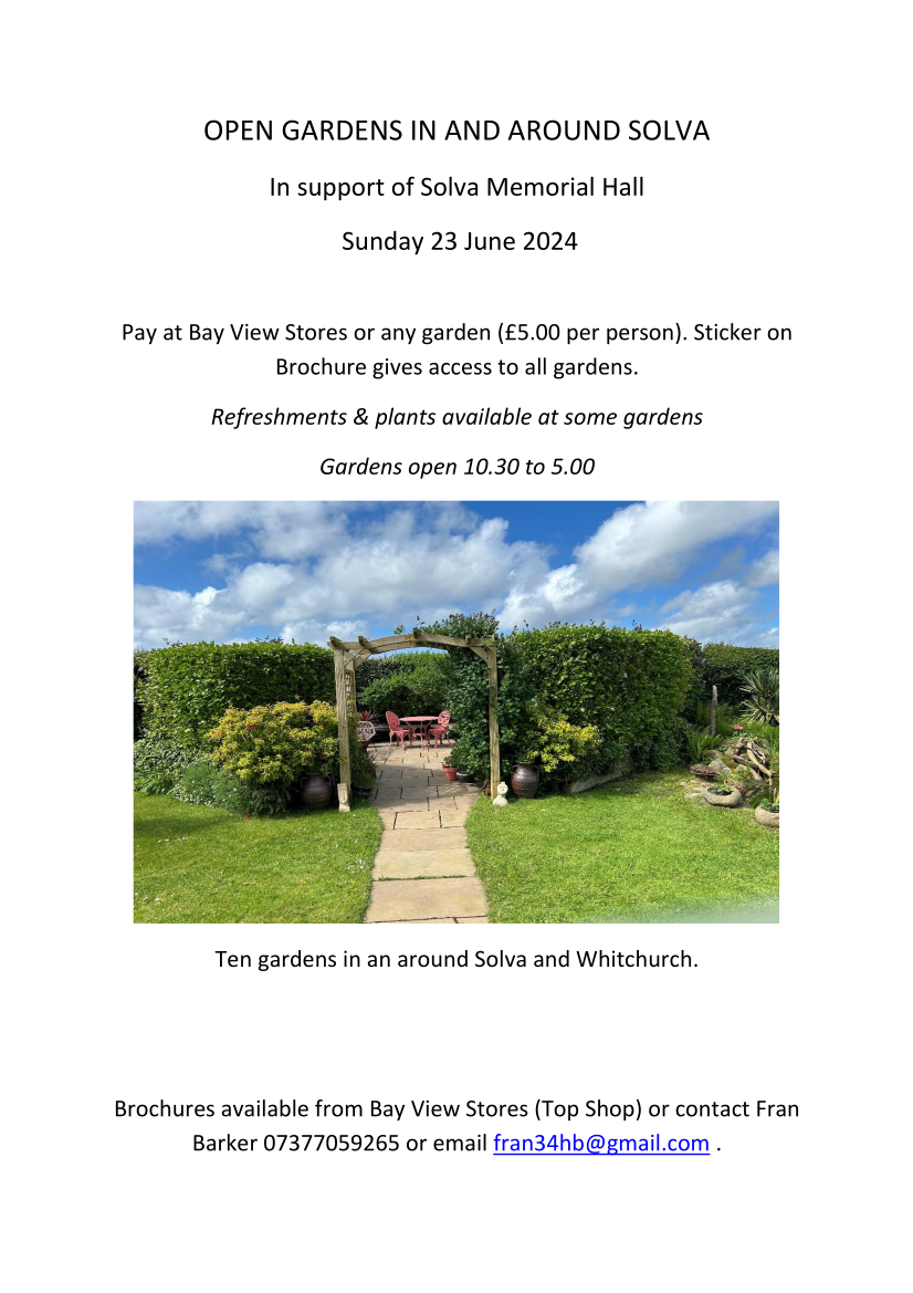 Solva Open Gardens 2024 | Solva Care